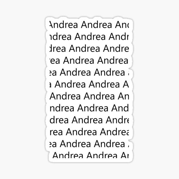 "Andrea" Sticker for Sale by Shalomjoy | Redbubble