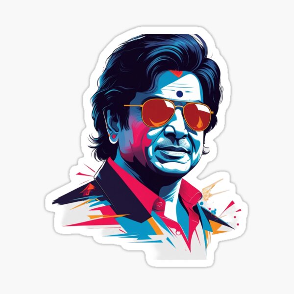 "Thalaiva Vibes: A Tribute to Rajinikanth" Sticker for Sale by Turbo ...