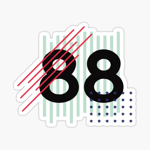 "Abstract Number 88 design " Sticker by kartickdutta101 | Redbubble