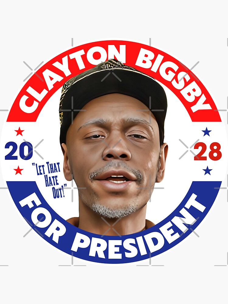 "Clayton Bigsby For President 2028" Sticker for Sale by ourkid | Redbubble
