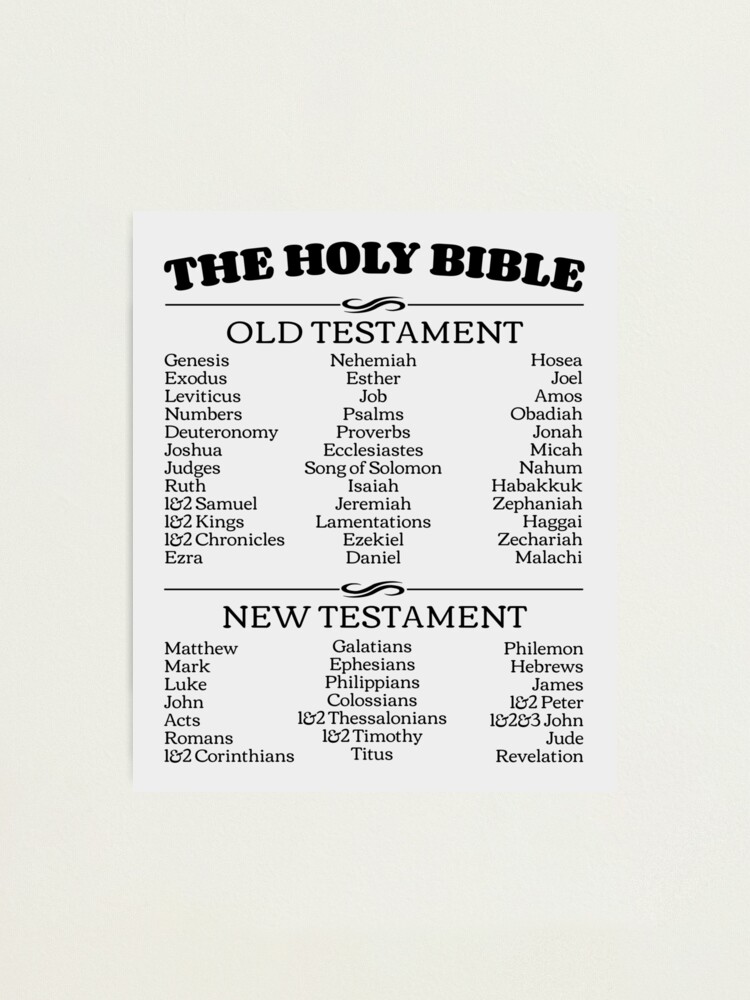 "List of Bible Books from Old and New Testament, All 66 Books Listed ...