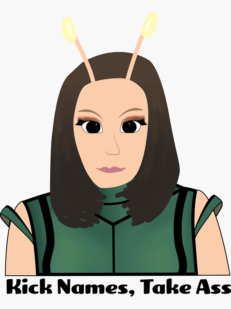 "Kick Names, Take Ass" Sticker by QueenAnneMills | Redbubble