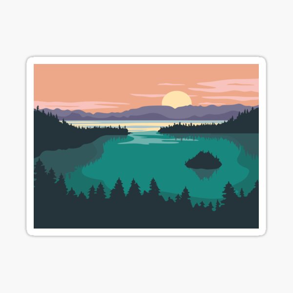 "Emerald Bay" Sticker by jakerley | Redbubble