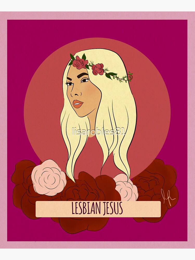 "Lesbian Jesus" Sticker by lisarobles81 | Redbubble