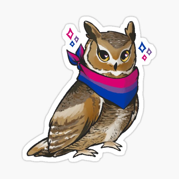 "Bisexual Pride Owl" Sticker for Sale by lattien | Redbubble