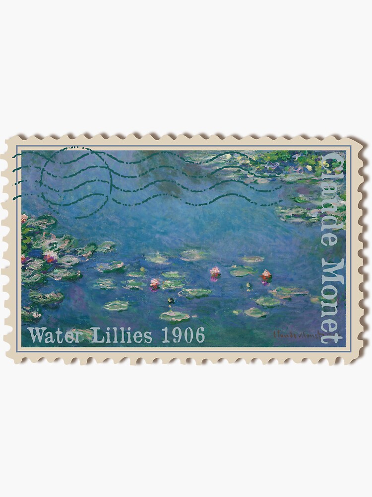 "Monet Stamp" Sticker for Sale by Marshroomar | Redbubble