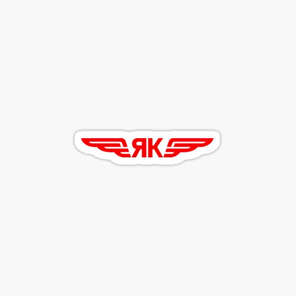 "Yakovlev Aircraft Logo Red" Sticker for Sale by warbirdwear | Redbubble