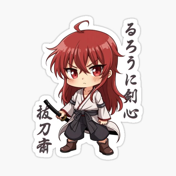 "Anime Chibi Battousai - Rurouni Kenshin" Sticker for Sale by ...