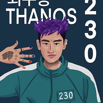 "Squid game - player 230 - Thanos - Choi Su-Bong" Art Board Print for ...