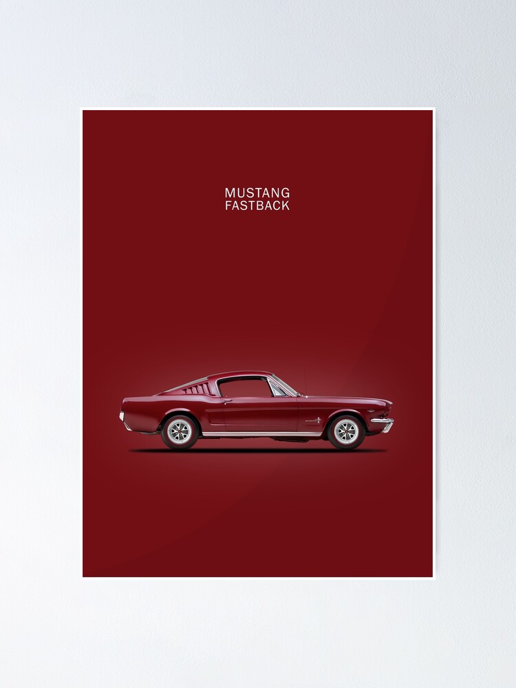 "Mustang Fastback" Poster for Sale by rogue-design | Redbubble