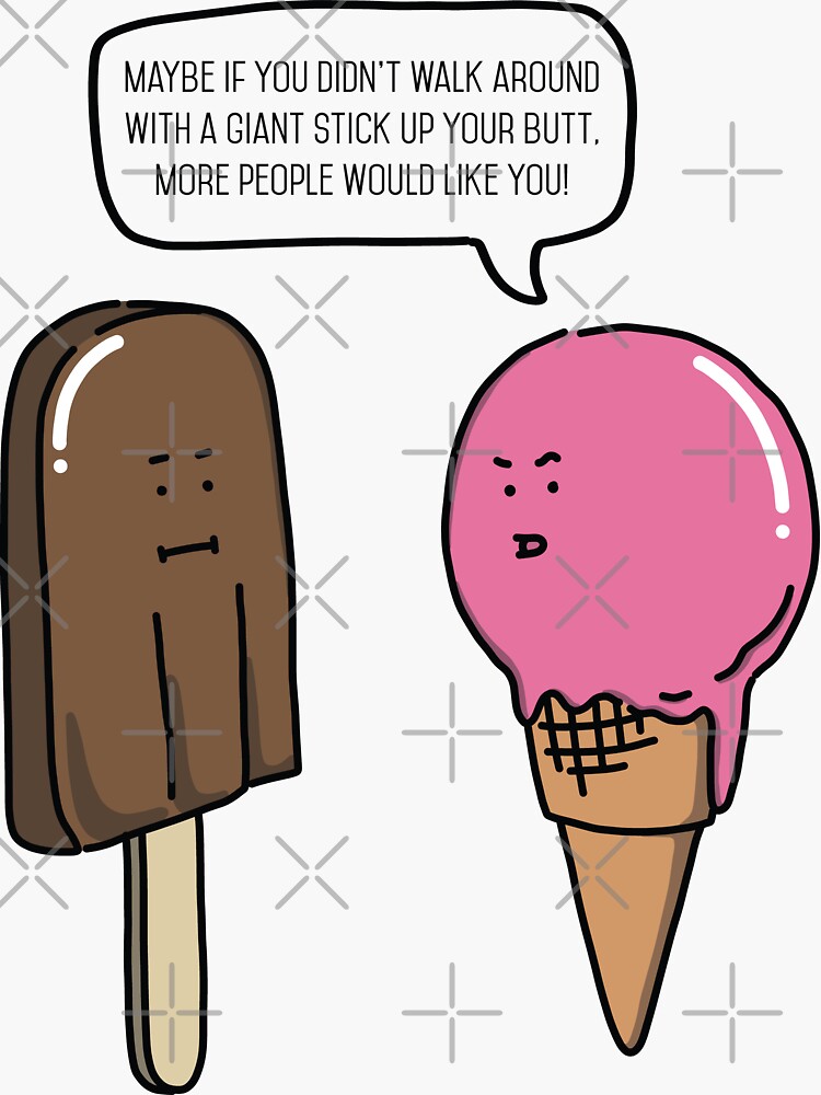 "Sassy Ice Creams Pun" Sticker by michellestam | Redbubble