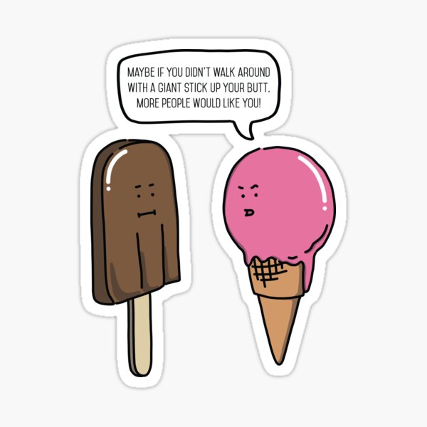 "Sassy Ice Creams Pun" Sticker by michellestam | Redbubble