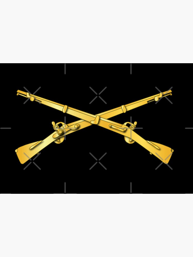 Infantry Branch Cross Rifles Enlisted Infantry With US Insignia