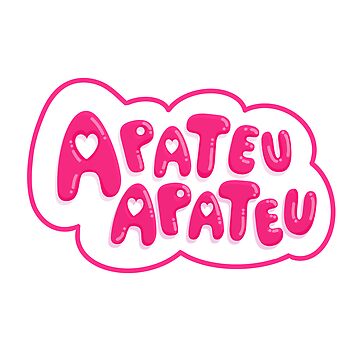 "APT Apateu K-POP Lyrics 아파트" Sticker for Sale by ChiyuStudio | Redbubble