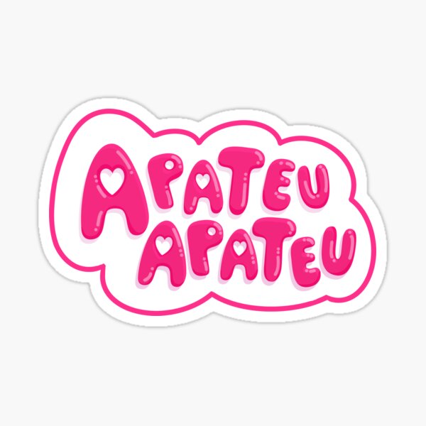 "APT Apateu K-POP Lyrics 아파트" Sticker for Sale by ChiyuStudio | Redbubble