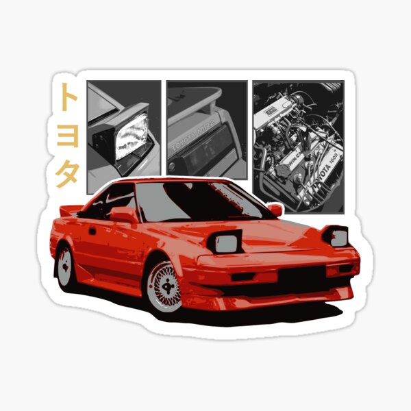 "88 Toyota MR2 AW11" Sticker for Sale by celinebeee | Redbubble