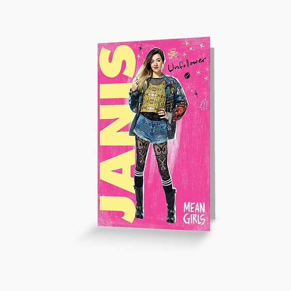 "Janis Mean Girls the Musical - with background" Greeting Card for Sale ...