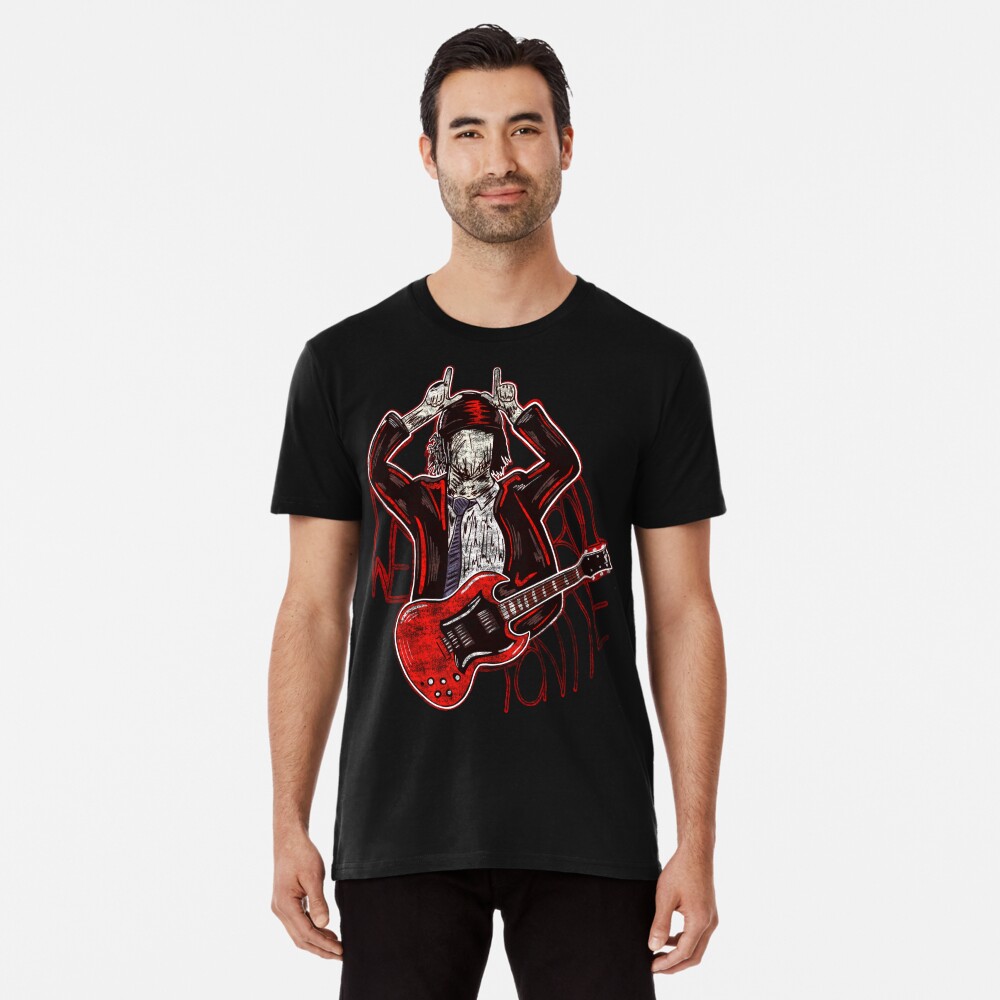 "AC/DC Angus Young Rock Band Music" Sticker for Sale by Jamie Collins ...