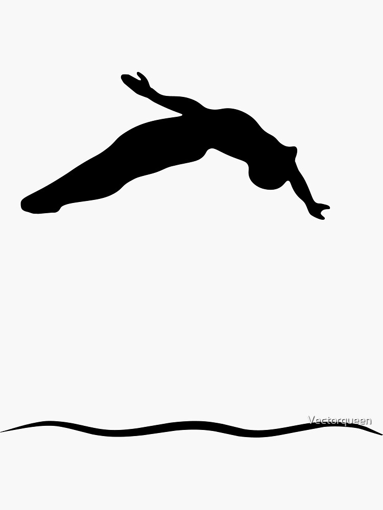 "Springboard Diving" Sticker for Sale by Vectorqueen | Redbubble