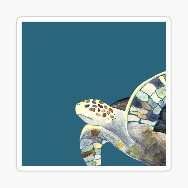 "Sea Turtle Watercolor Painting" Sticker by Sandraartist | Redbubble