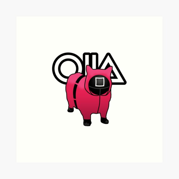 "Squid Game Spinning oiia oiia cat meme" Art Print for Sale by Olex022 ...