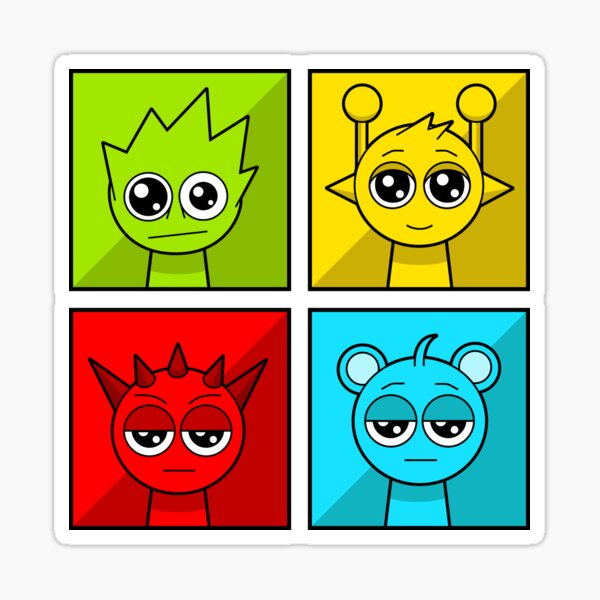"Sprunki Characters" Sticker for Sale by Gamify Store | Redbubble