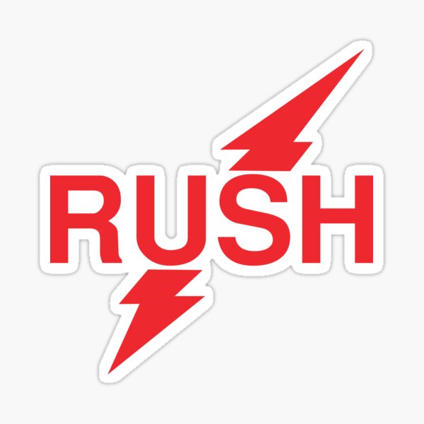 "Rush" Sticker for Sale by lazarusheart | Redbubble