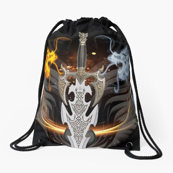 "Epic Dragons swords and wolves" Drawstring Bag for Sale by AryAli ...