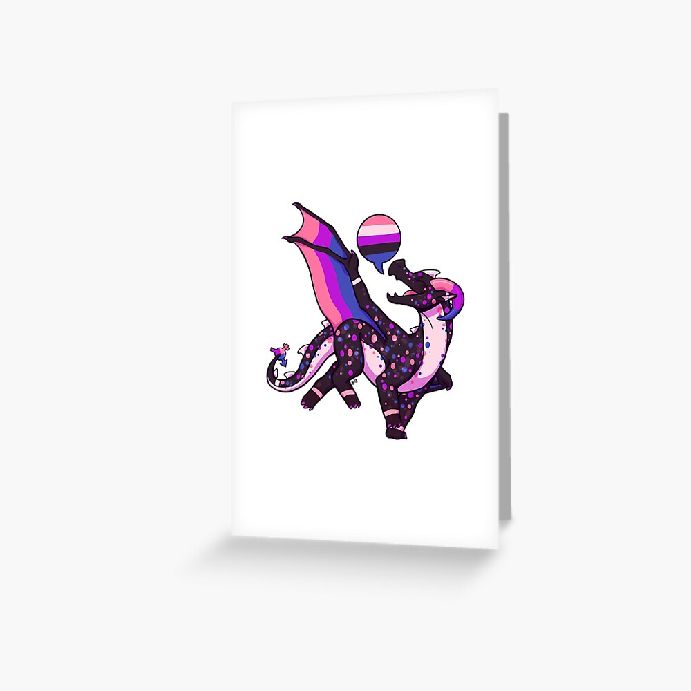 Genderfluid Pride Flag Dragon 2nd Edition Greeting Card For Sale By