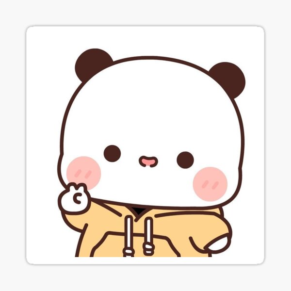 "Bubu Cute Peace Sign Love" Sticker by Bubu-And-Dudu | Redbubble