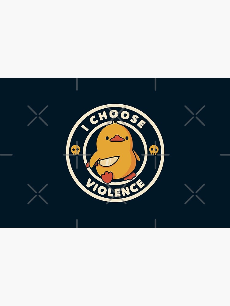 " I Choose Violence Funny Duck by Tobe Fonseca" Zipper Pouch for Sale ...