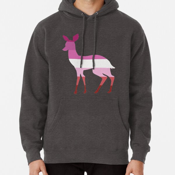 "Lesbian Pride Flag Doe" Pullover Hoodie for Sale by georgiagoddard | Redbubble