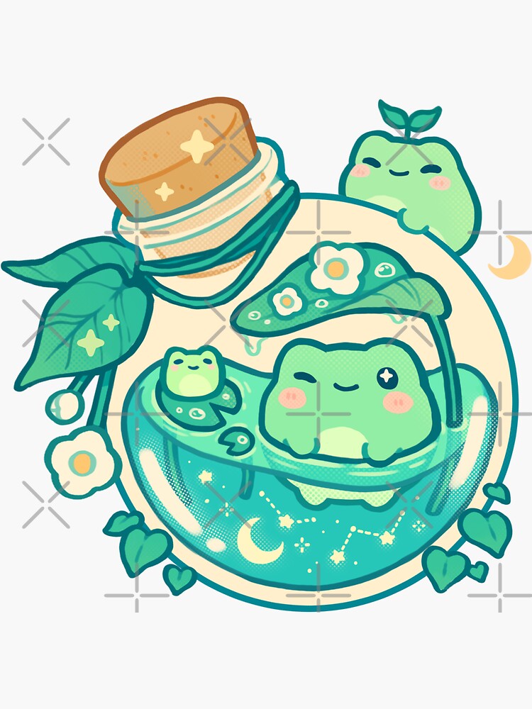 "Frog Potion" Sticker for Sale by freshbobatae | Redbubble