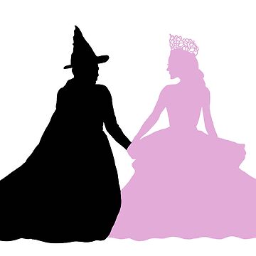 "Elphaba and Glinda silhouettes. Wicked inspired." Sticker for Sale by ...
