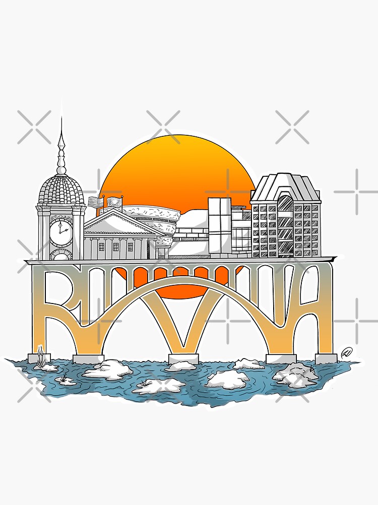 "RVA Sunrise" Sticker for Sale by woaarts | Redbubble