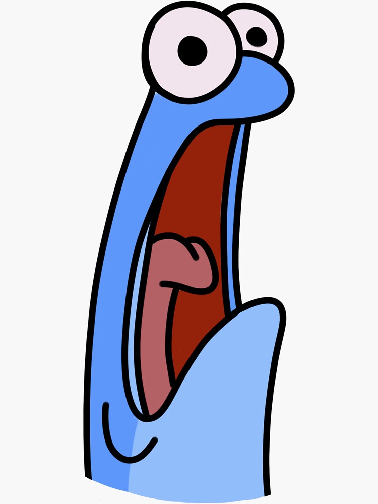 "SpongeBob Anchovy Head" Sticker for Sale by LazySueCreation | Redbubble