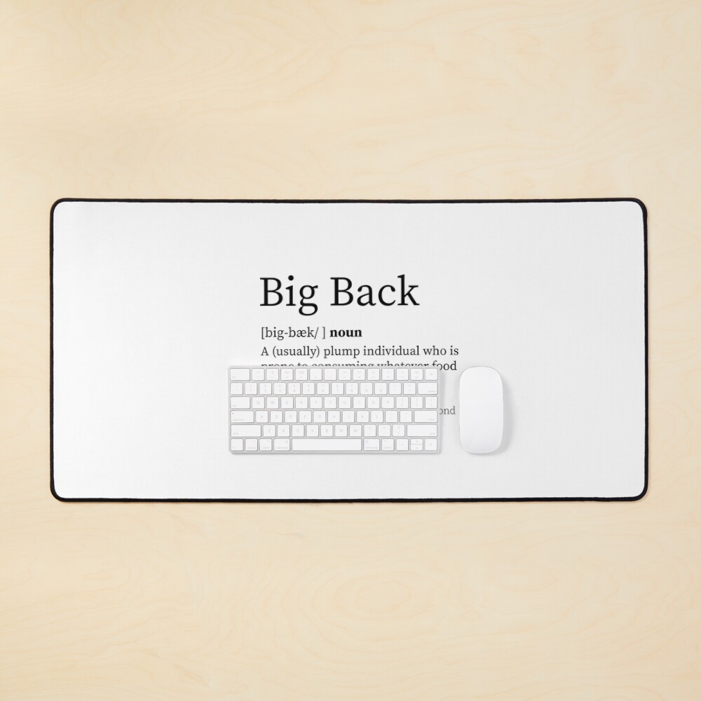 "Big Back Definition" Sticker for Sale by Thoreal | Redbubble
