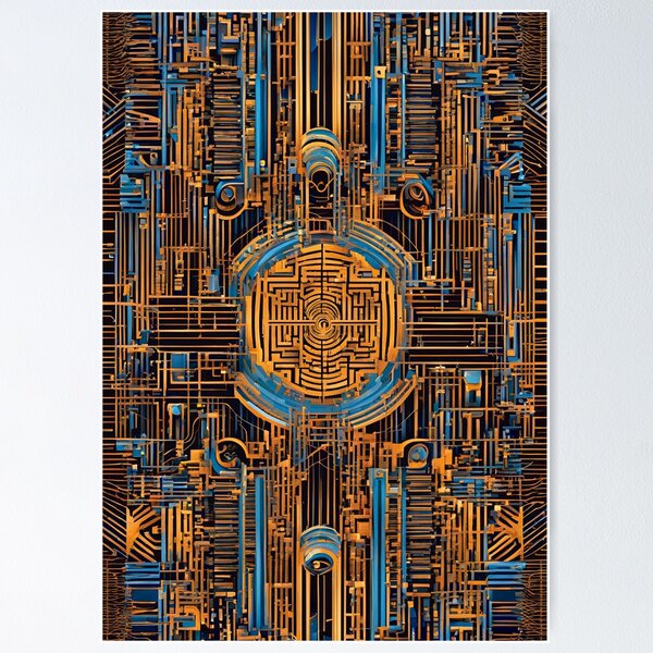 "Parallel Circuitry: A Symmetrical AI Design" Poster for Sale by mxztar ...