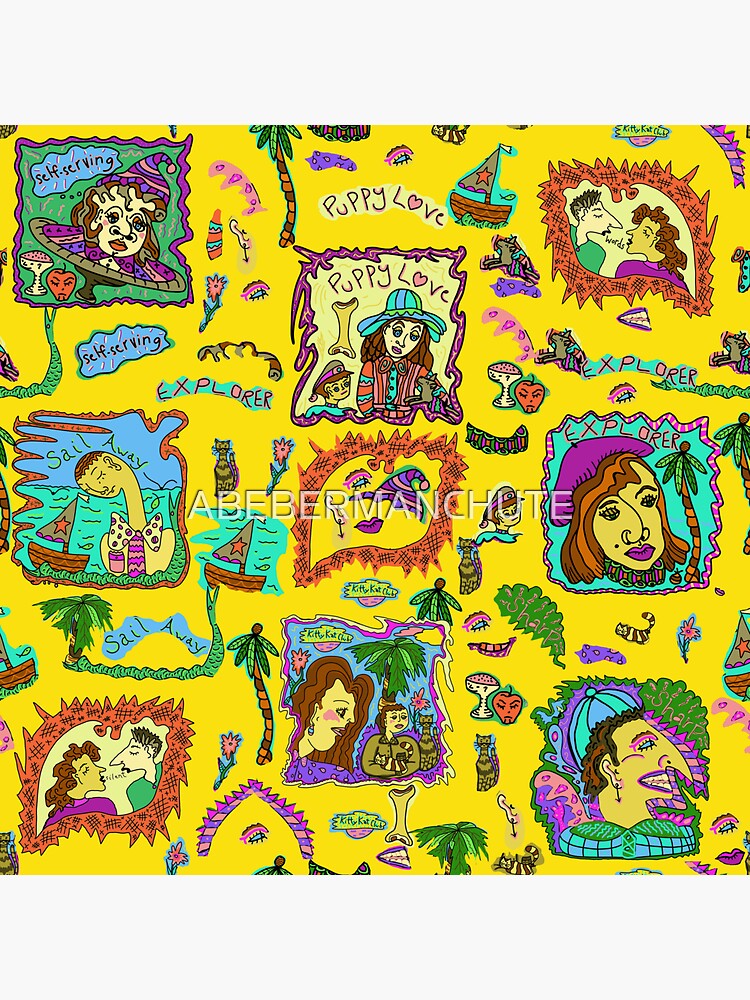 "CARTOON EMBLEMS" Sticker for Sale by ABEBERMANCHUTE | Redbubble