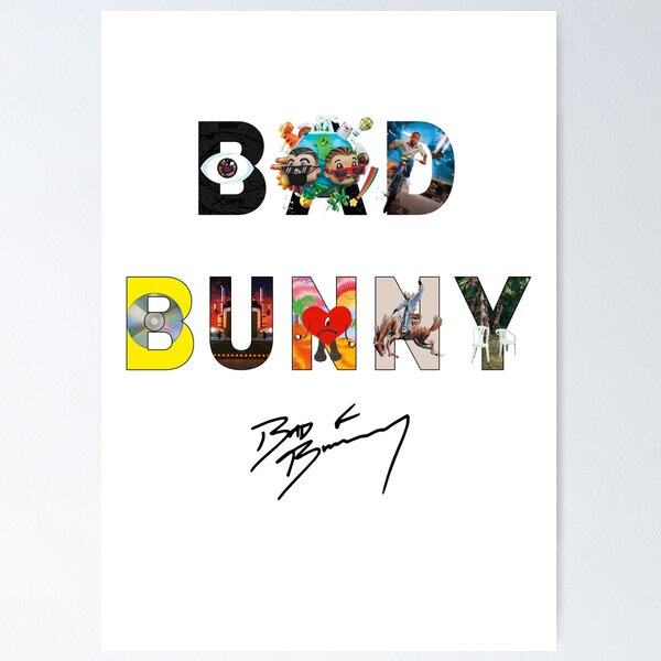 "BAD BUNNY ALBUMS" Poster by DGlibra | Redbubble
