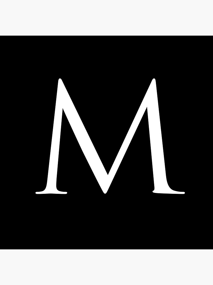 "Capital Letter M - Stylish Serif Font (White)" Sticker for Sale by ...