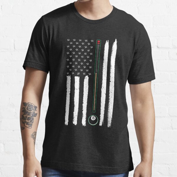 "American Flag Billiards Play Pool " T-shirt for Sale by ...