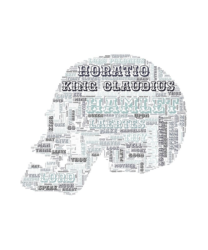 "William Shakespeare's Hamlet Word Art" by Amy Olsen | Redbubble