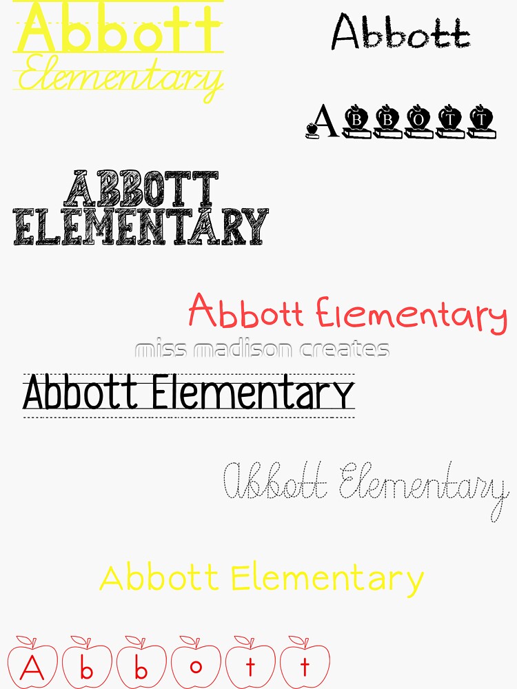 "abbott elementary sticker pack" Sticker for Sale by madisondeline ...