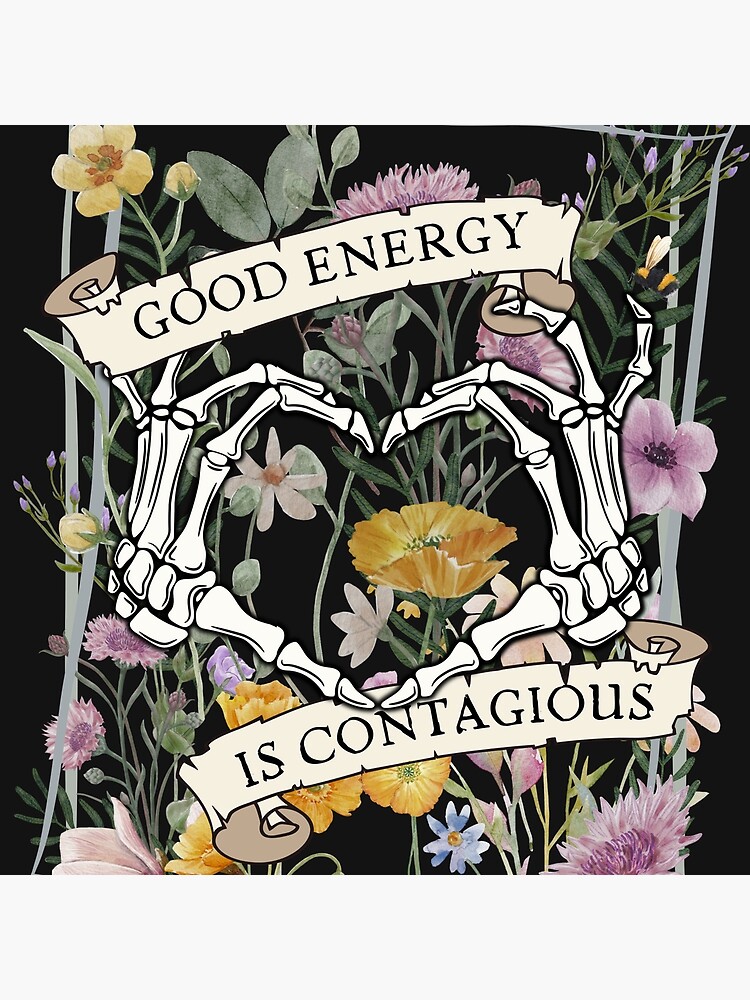 "Good Energy is Contagious" Pillow for Sale by unearthedau | Redbubble