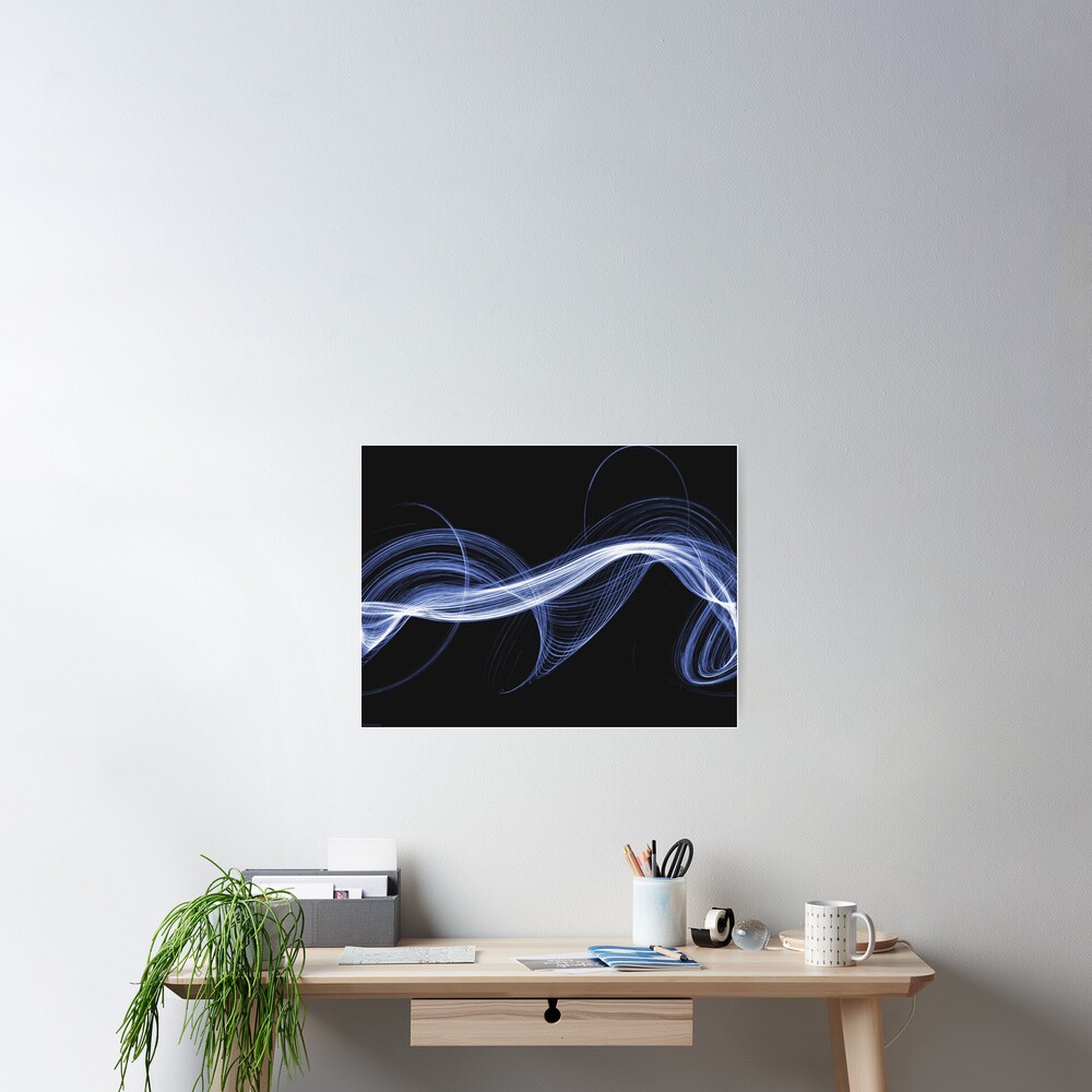 "abstract flowy wave line art" Poster for Sale by NandoArtDesign ...