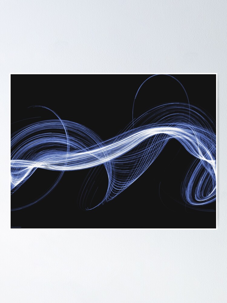 "abstract flowy wave line art" Poster for Sale by NandoArtDesign ...