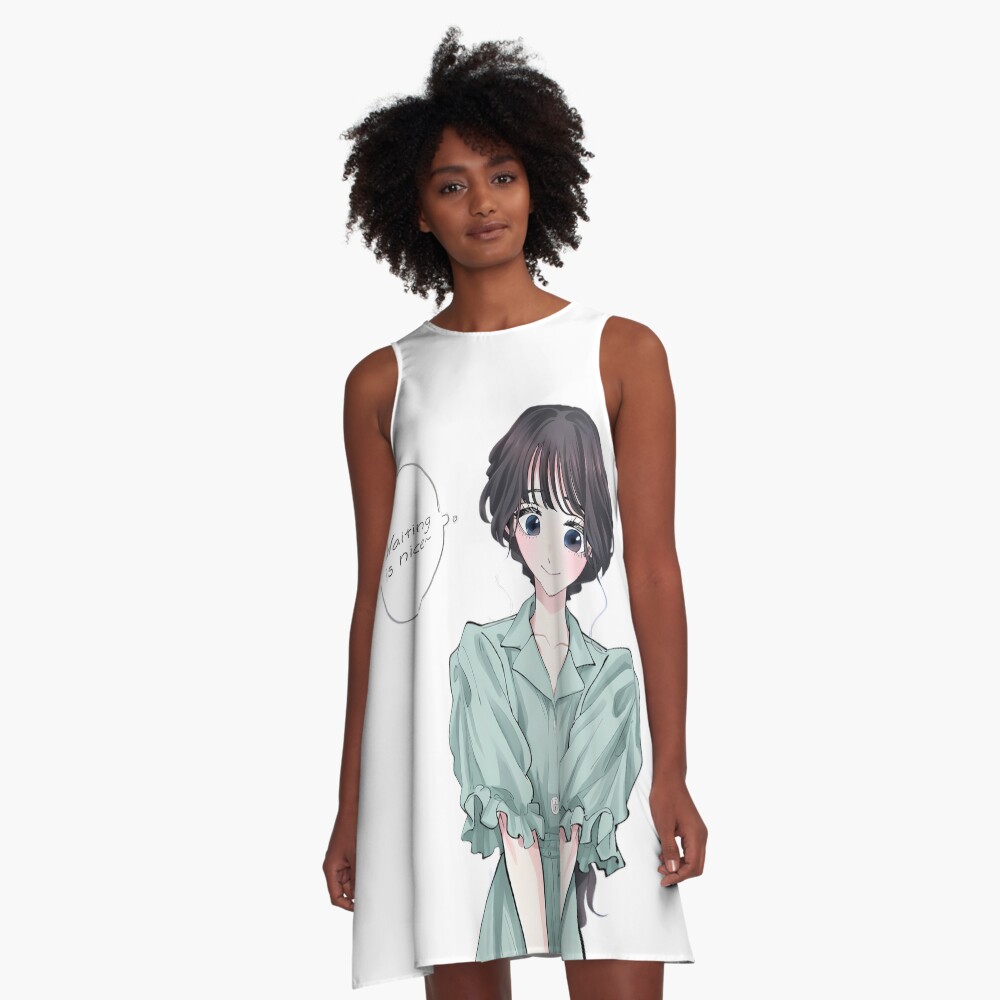 "Kaoruko Waguri waiting" Sticker for Sale by Anime-ascrocco | Redbubble