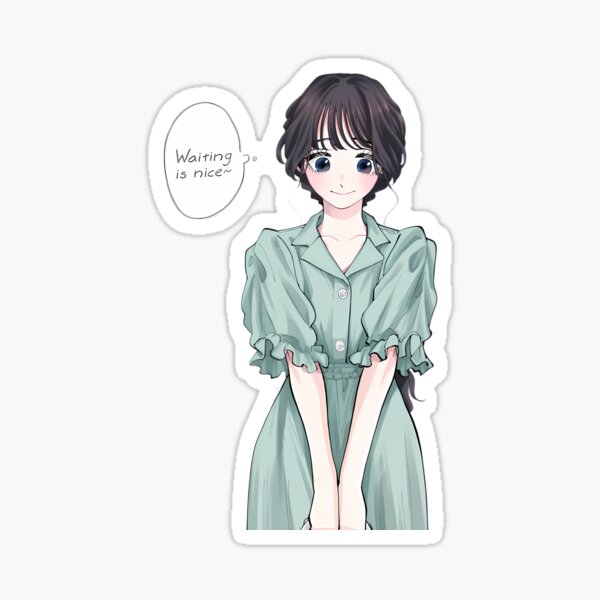 "Kaoruko Waguri waiting" Sticker for Sale by Anime-ascrocco | Redbubble