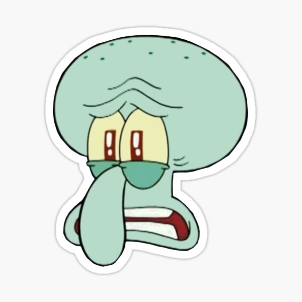 "Sad Squidward Meme" Sticker by katikat | Redbubble